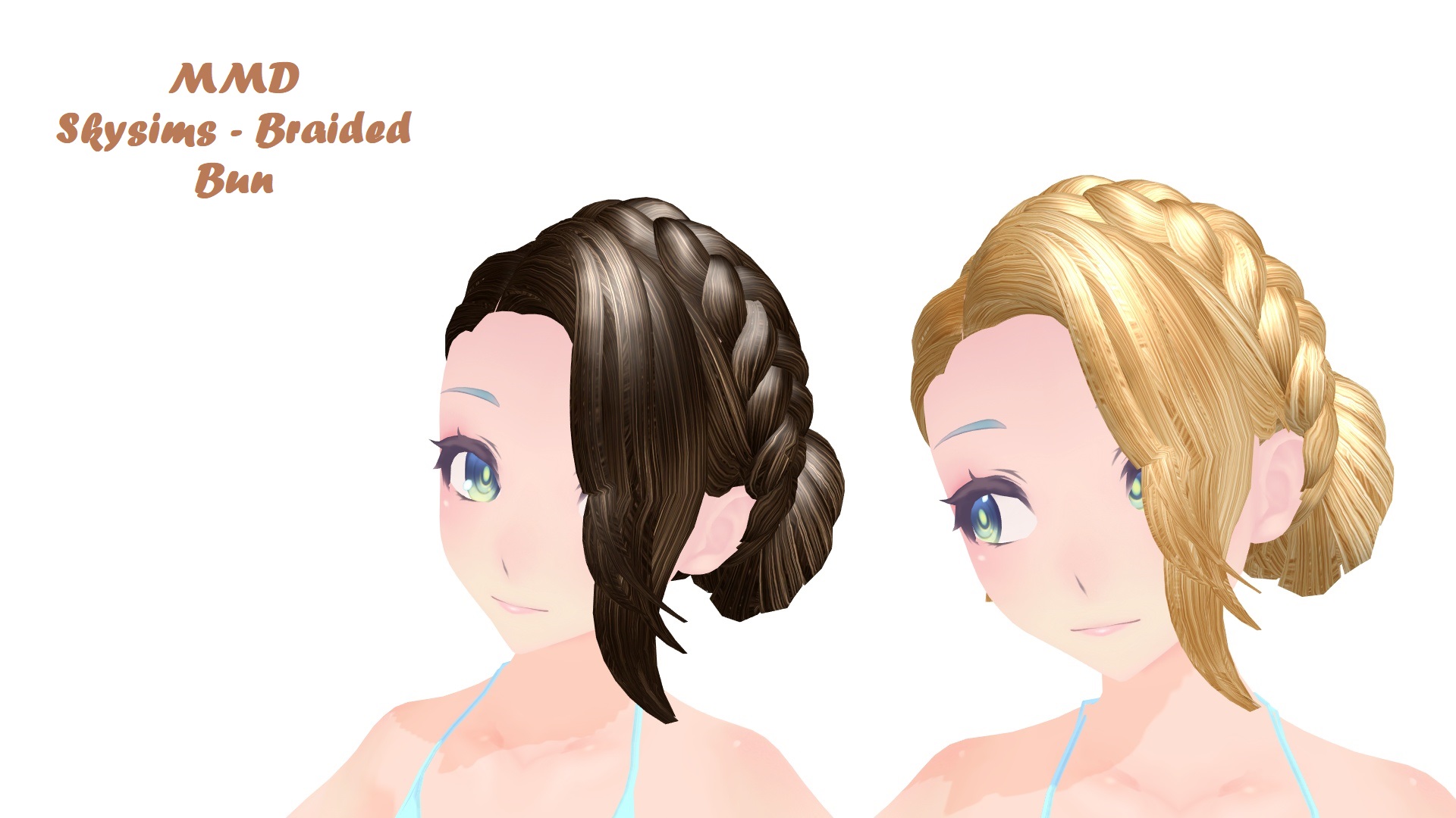 (MMD)Skysims - Braided Bun by Leberx44qa on DeviantArt