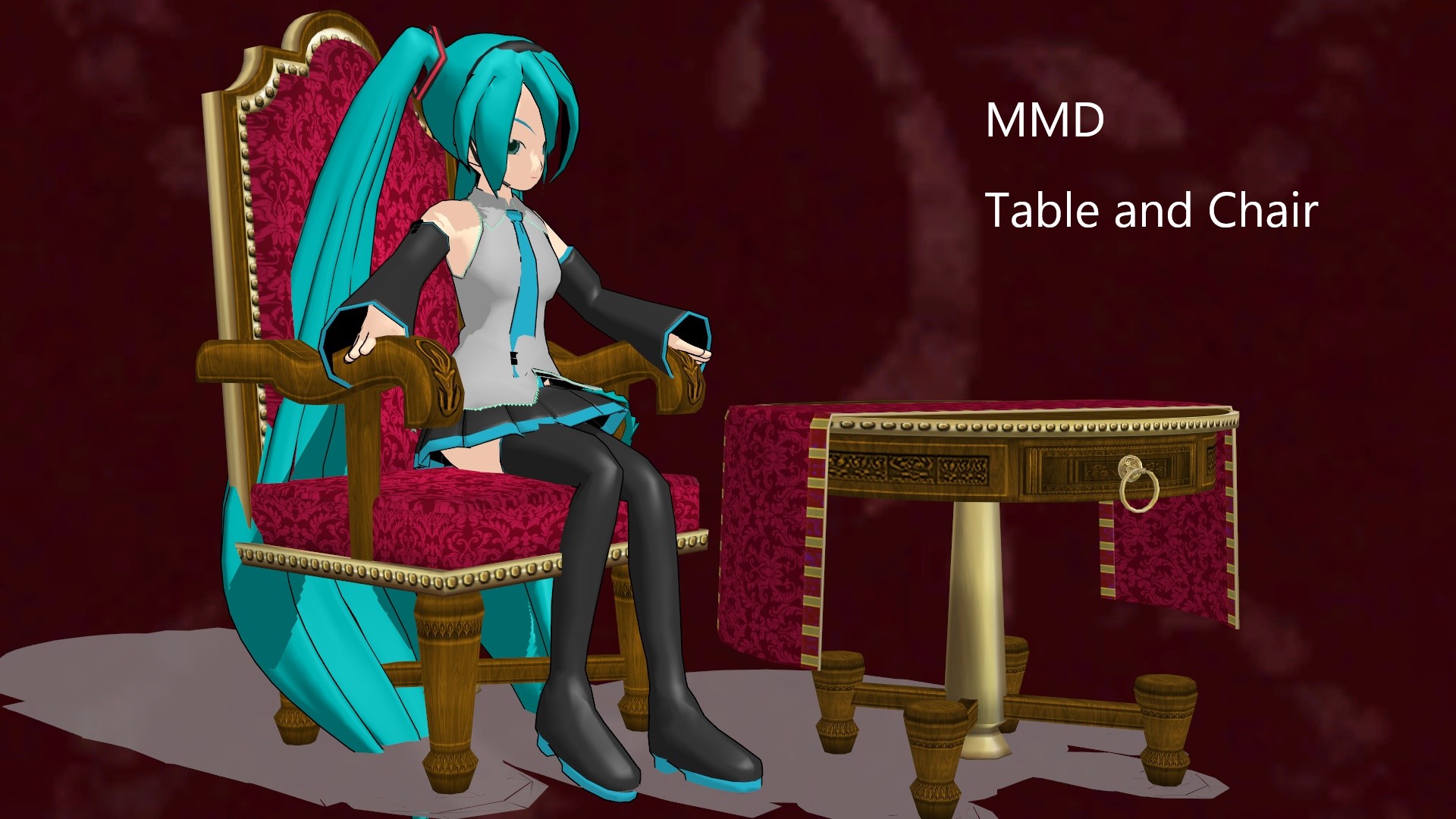 (MMD) Table and chair by Leberx44qa on DeviantArt