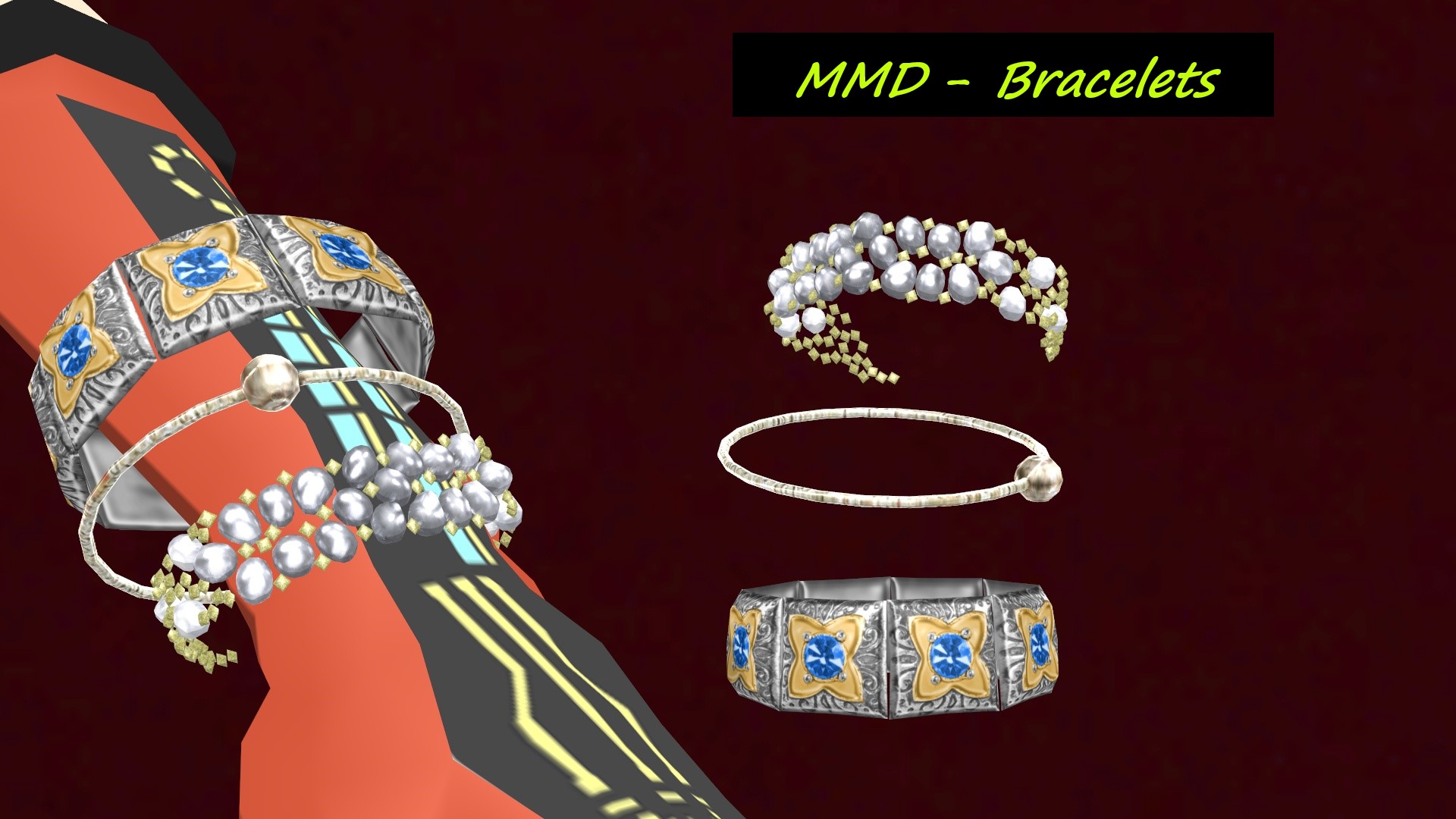 (MMD)Bracelet Set6 by Leberx44qa on DeviantArt