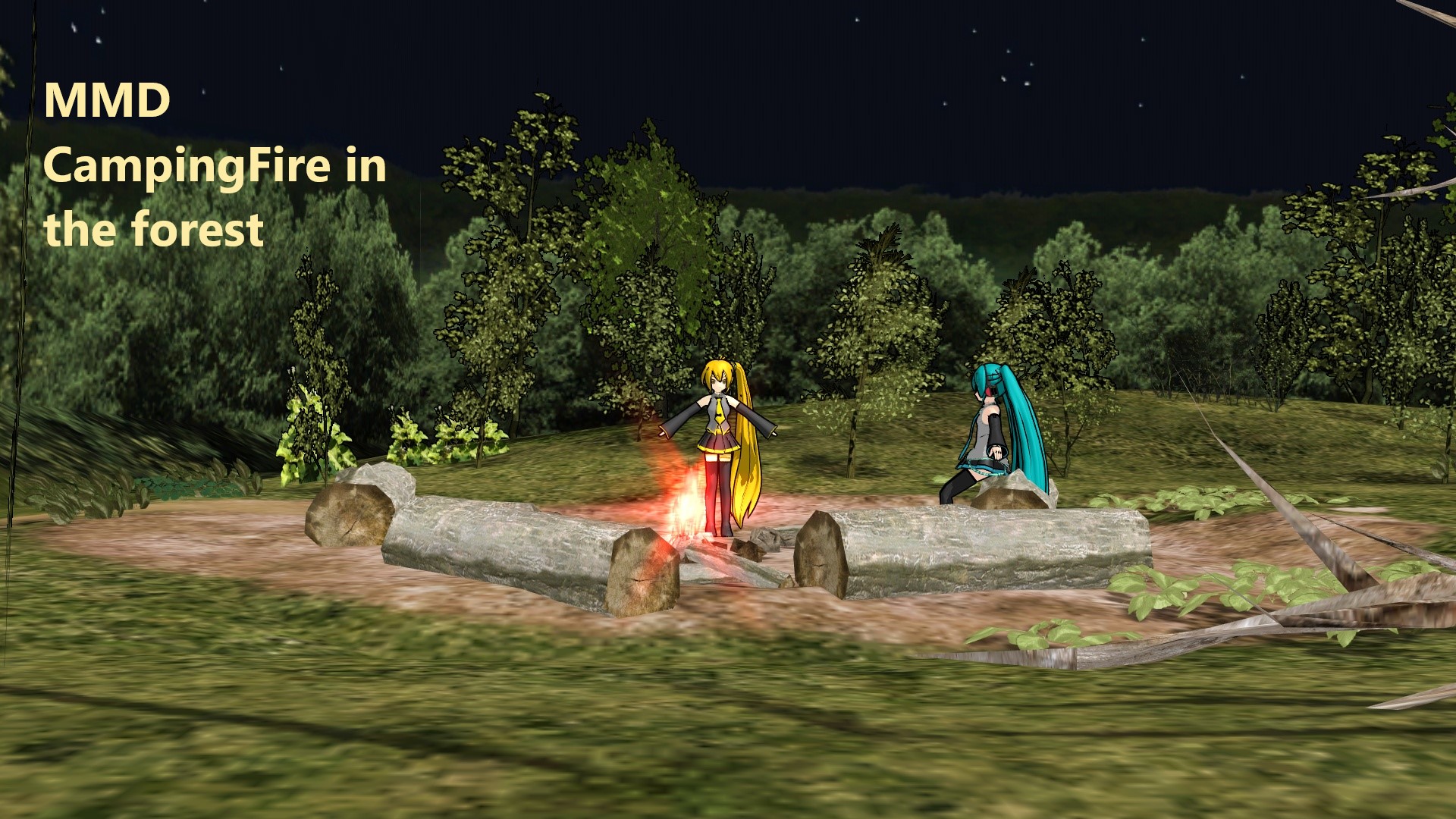 (MMD)Camping Fire in the Forest by Leberx44qa on DeviantArt