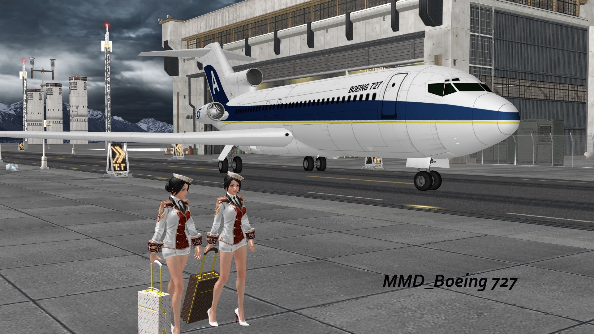 (MMD)Boeing 727 by Leberx44qa on DeviantArt