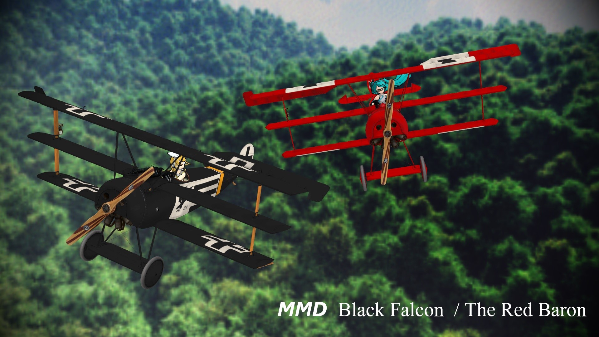 (MMD)The Black Falcon and The Red Baron by Leberx44qa on DeviantArt