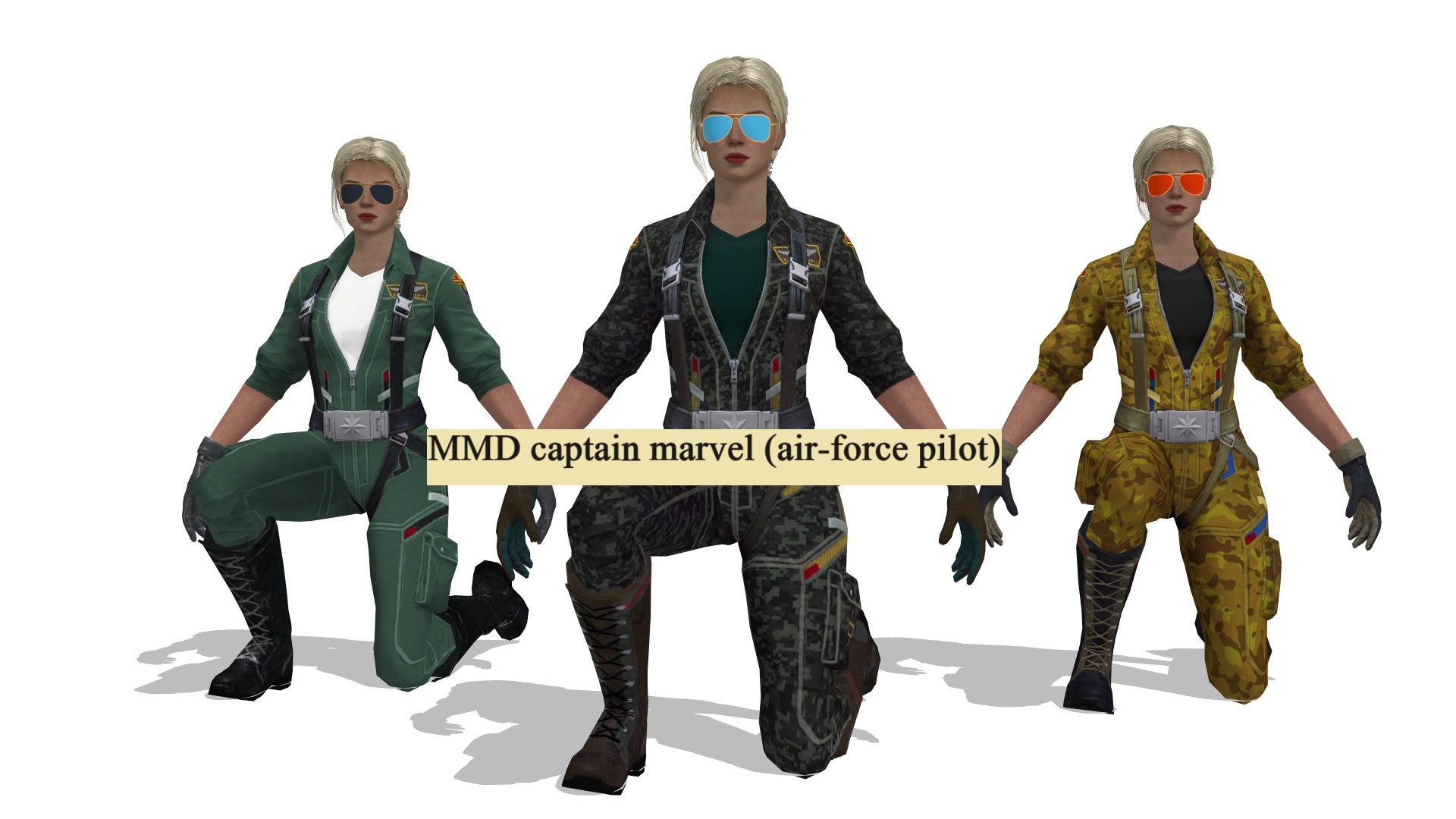 (MMD) captain marvel (air-force pilot) by Leberx44qa on DeviantArt