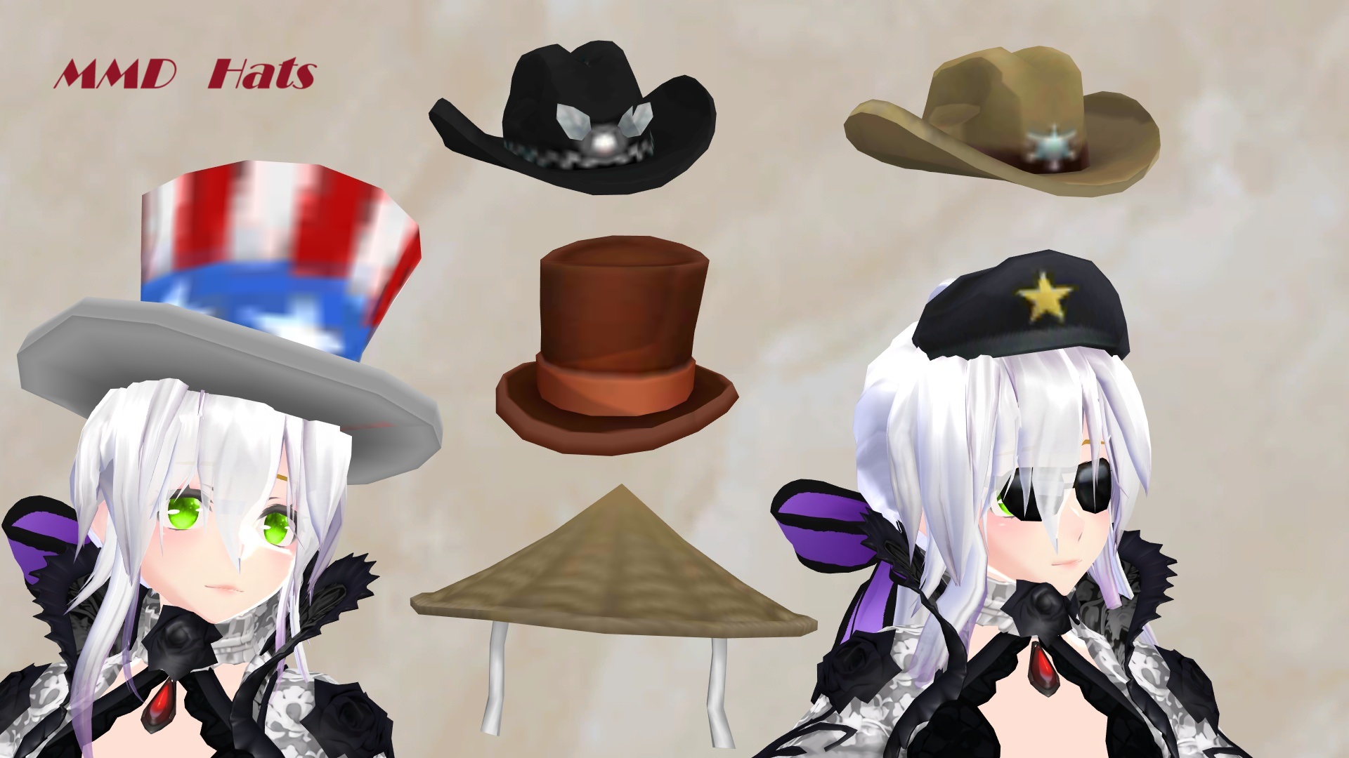MMD Hats by Leberx44qa on DeviantArt