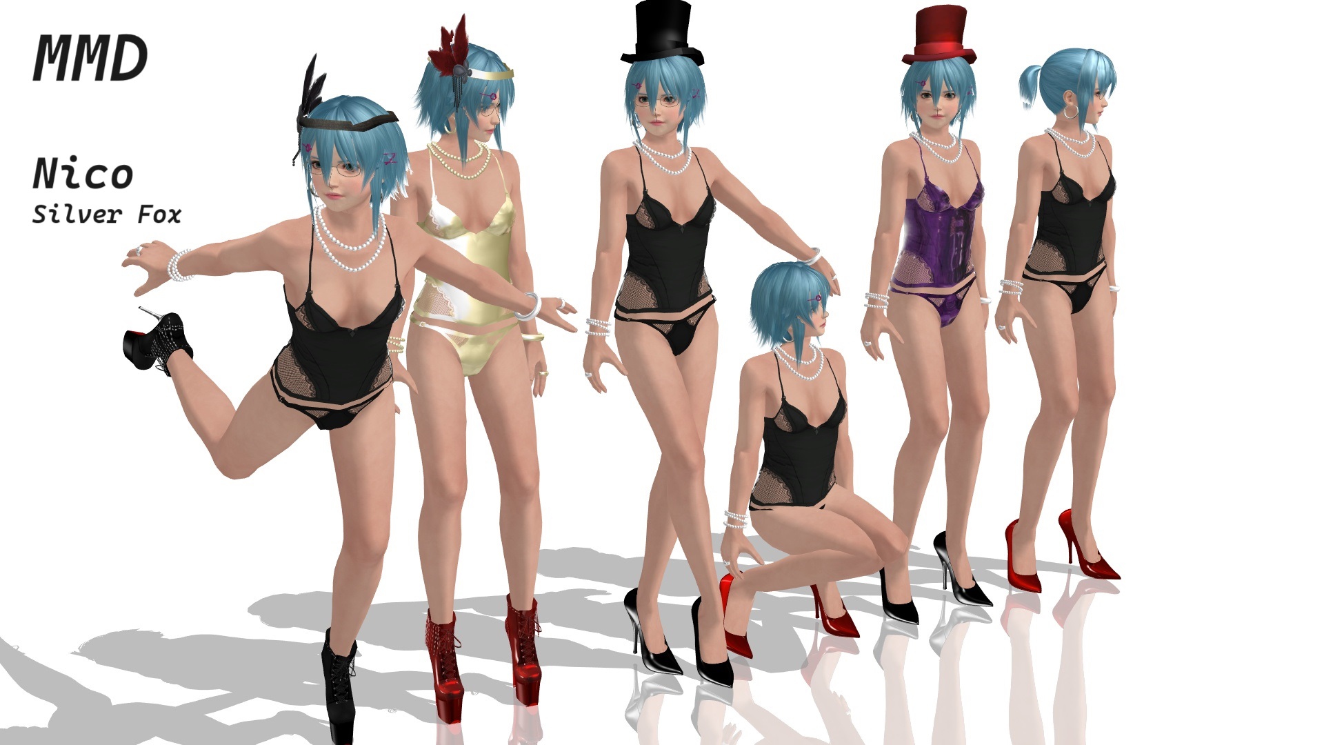 (MMD) Bikini - Silver Fox - Nico - Alternate by Leberx44qa on DeviantArt