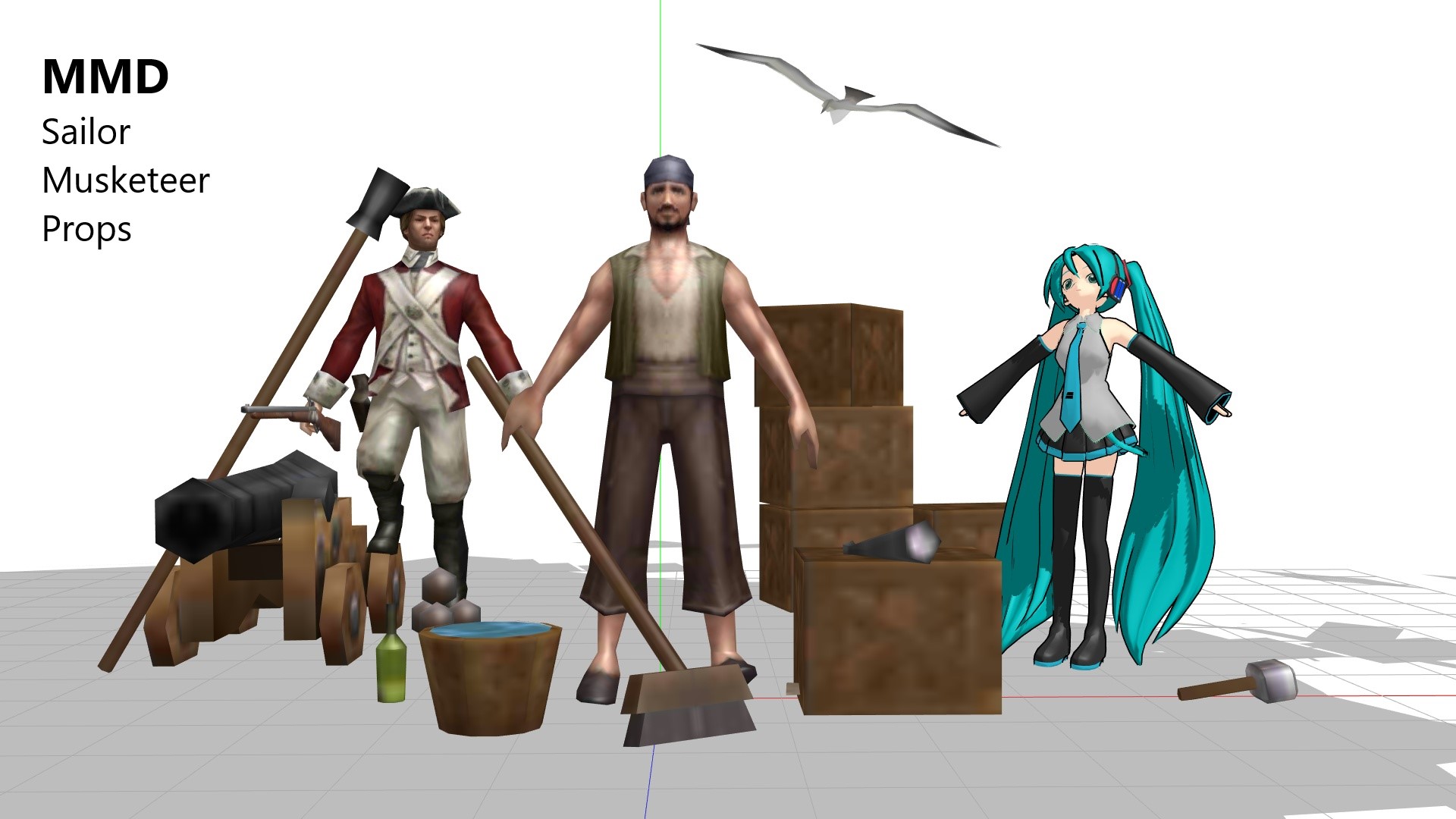 (MMD)Sailor Musketeer Props by Leberx44qa on DeviantArt