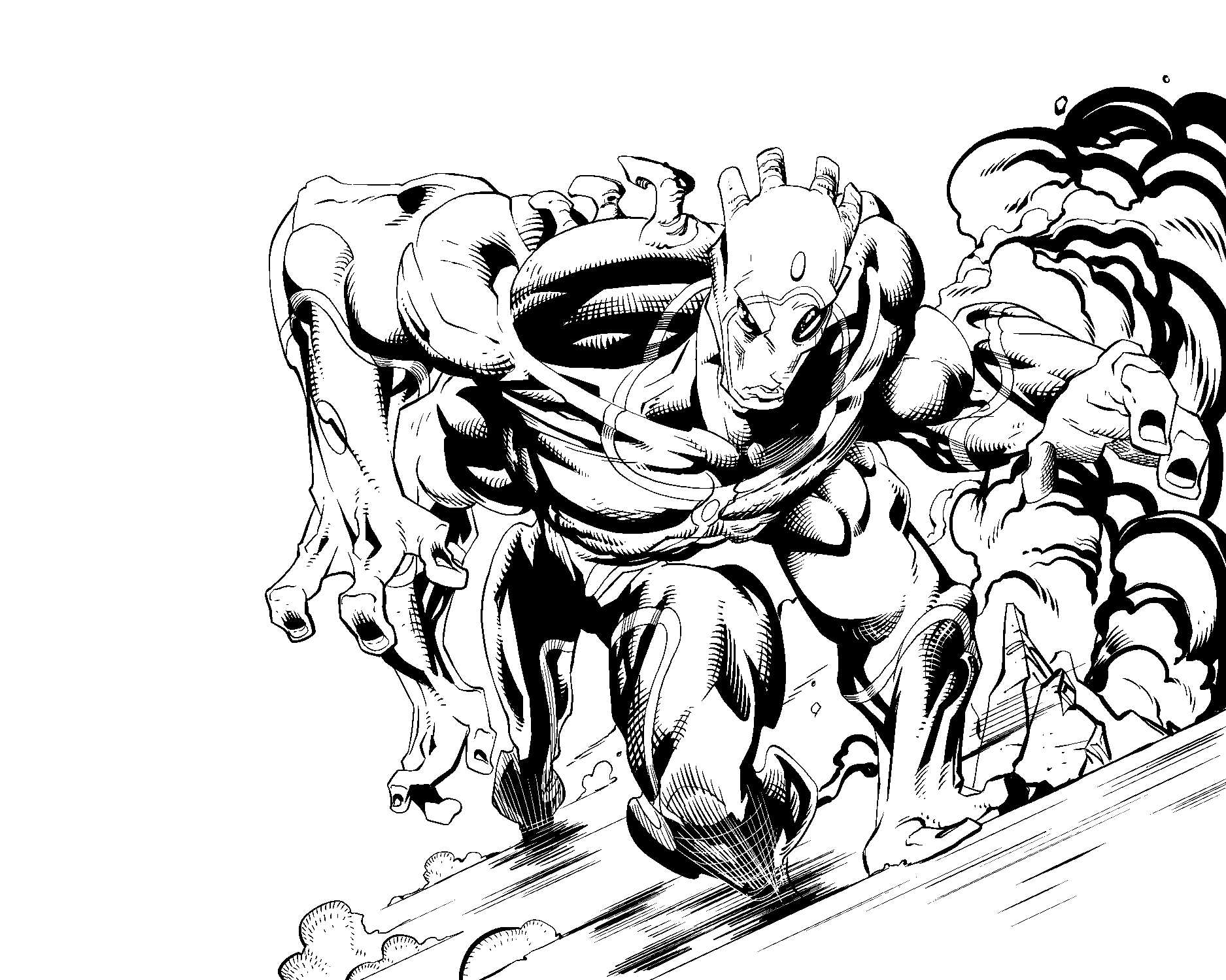 Worlds in Peril Pinup Inks by jonathan-rector on DeviantArt