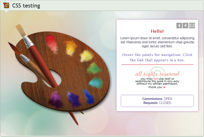 Custom box: Palette Navigation +Box (CSS) by UszatyArbuz on DeviantArt