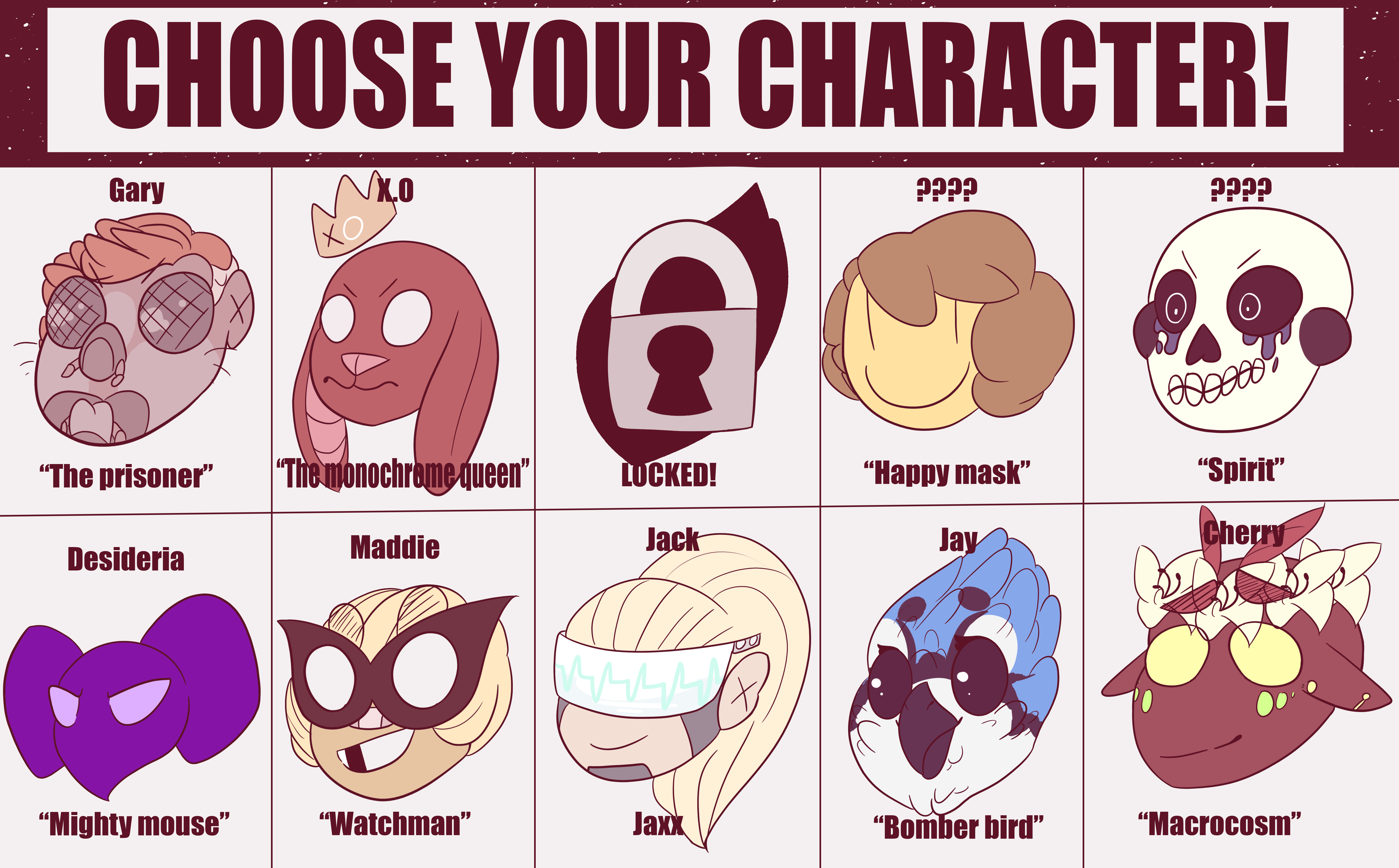 Choose your character by Drawingsomepie on DeviantArt
