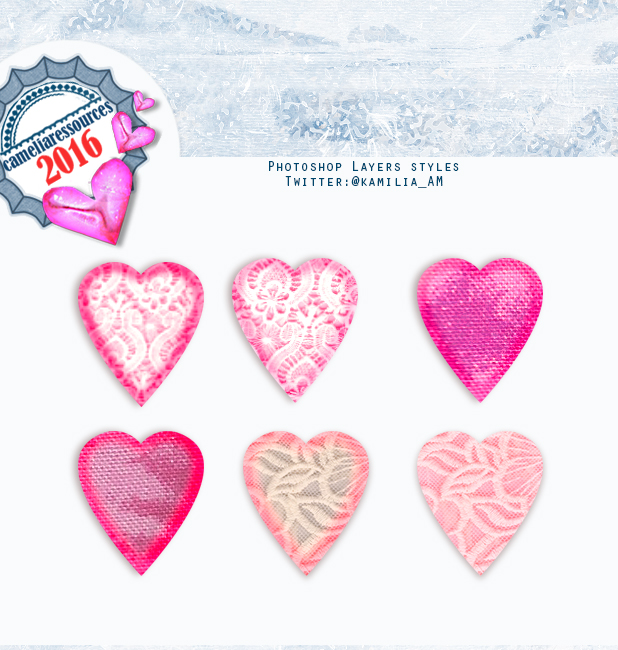 Lace Heart photoshop layer styles by cameliaRessources on DeviantArt