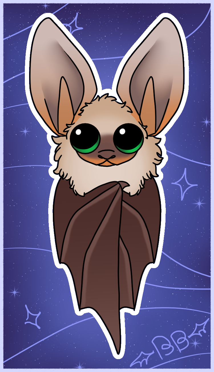 Bat Sticker - Pallid by BittyBatties on DeviantArt