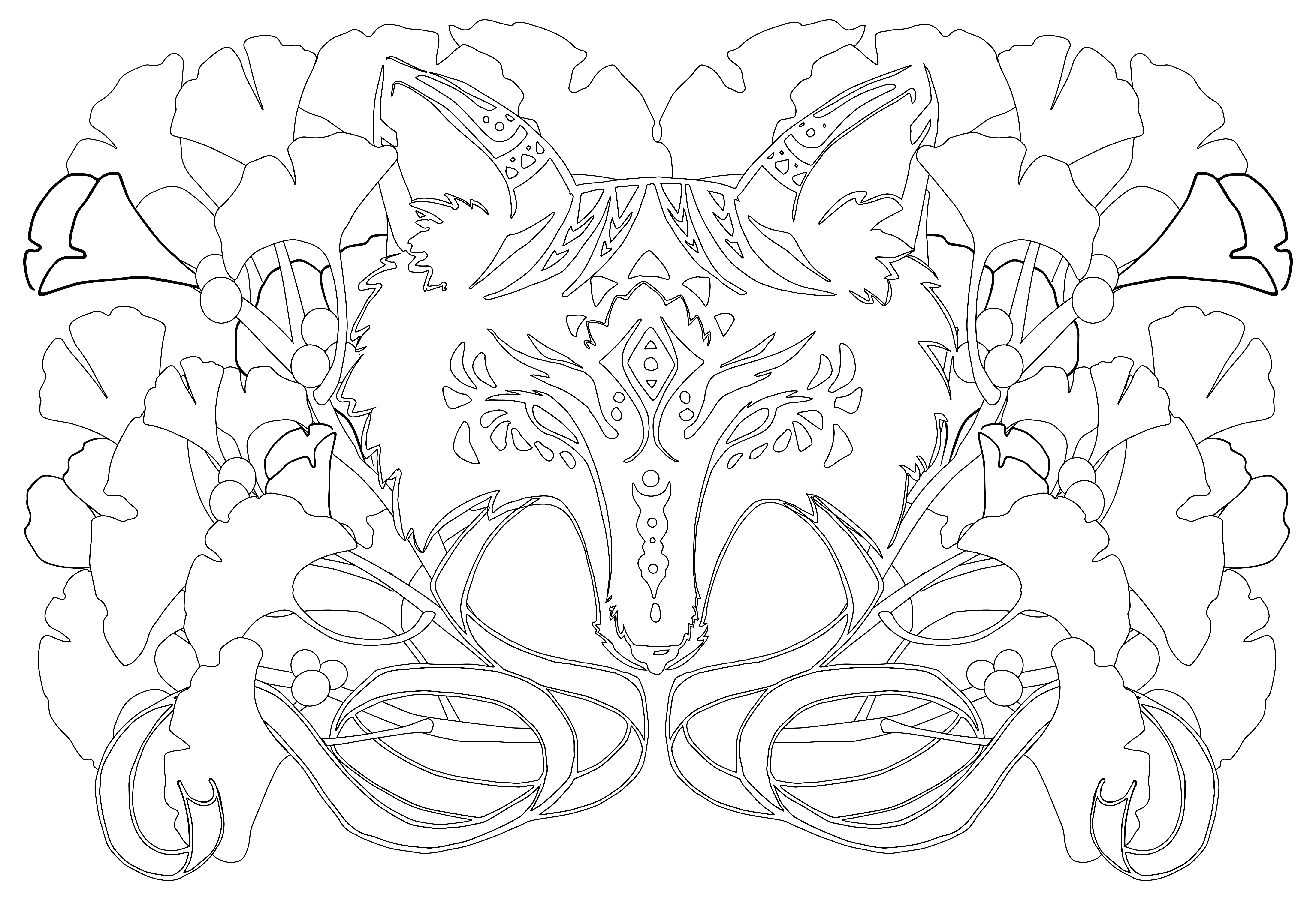 Fox Head Linework by ColdpressDesign on DeviantArt