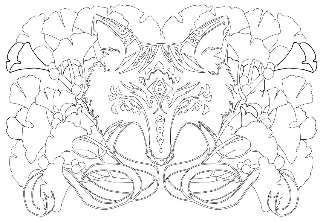 Fox Head Linework by ColdpressDesign on DeviantArt