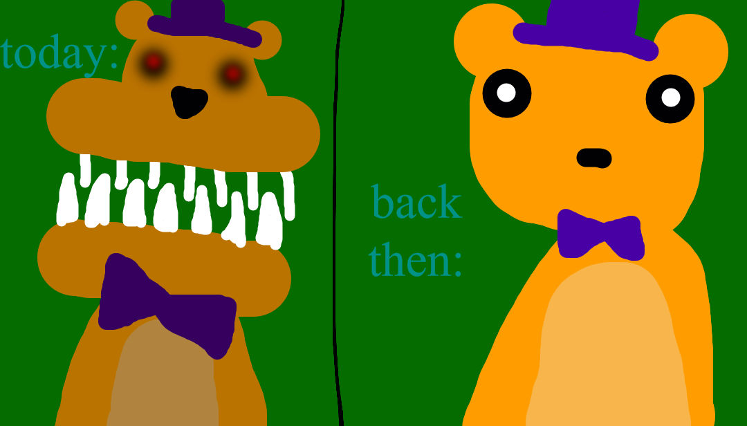 fredbear looks much scarier today then he did look by BALLORASOKEWL on ...