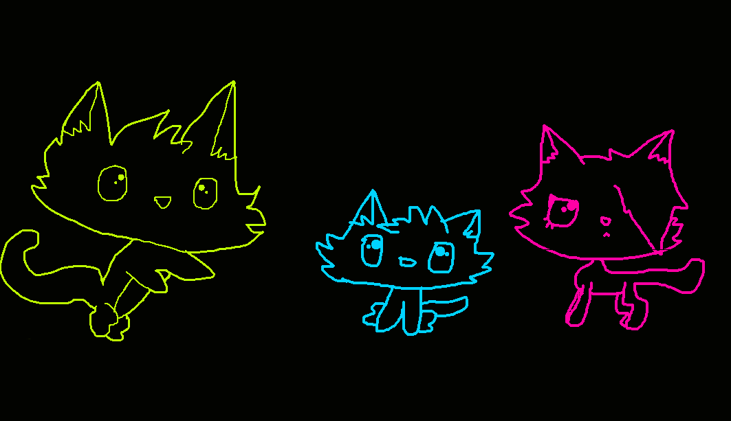 Neon Cats by BALLORASOKEWL on DeviantArt
