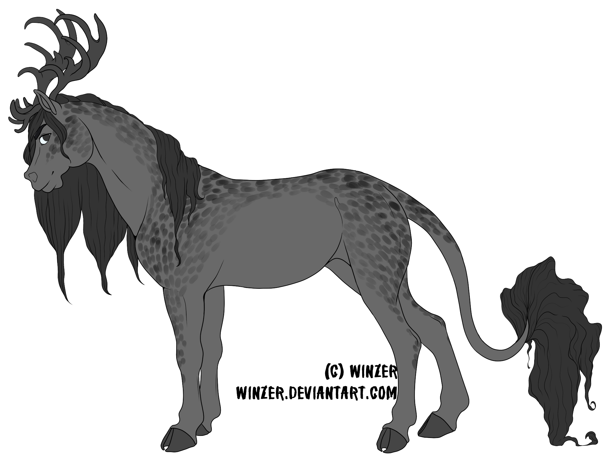 Kirin Lineart *F2U* by Winzer on DeviantArt