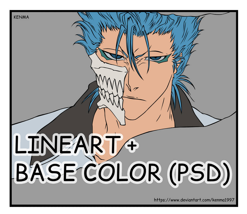 Grimmjow Lineart+Base Color - Bleach 272 by kenma1997 on DeviantArt
