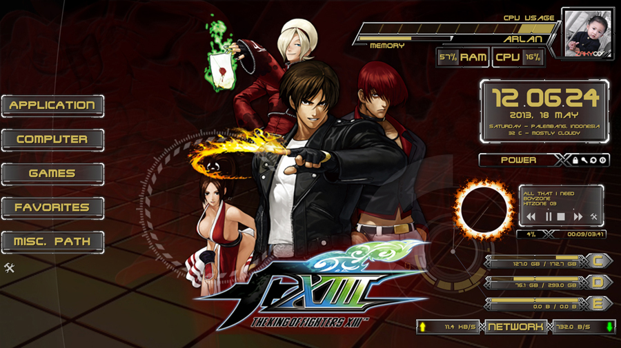 KOFXIII Rainmeter Skin by ZakycooL on DeviantArt