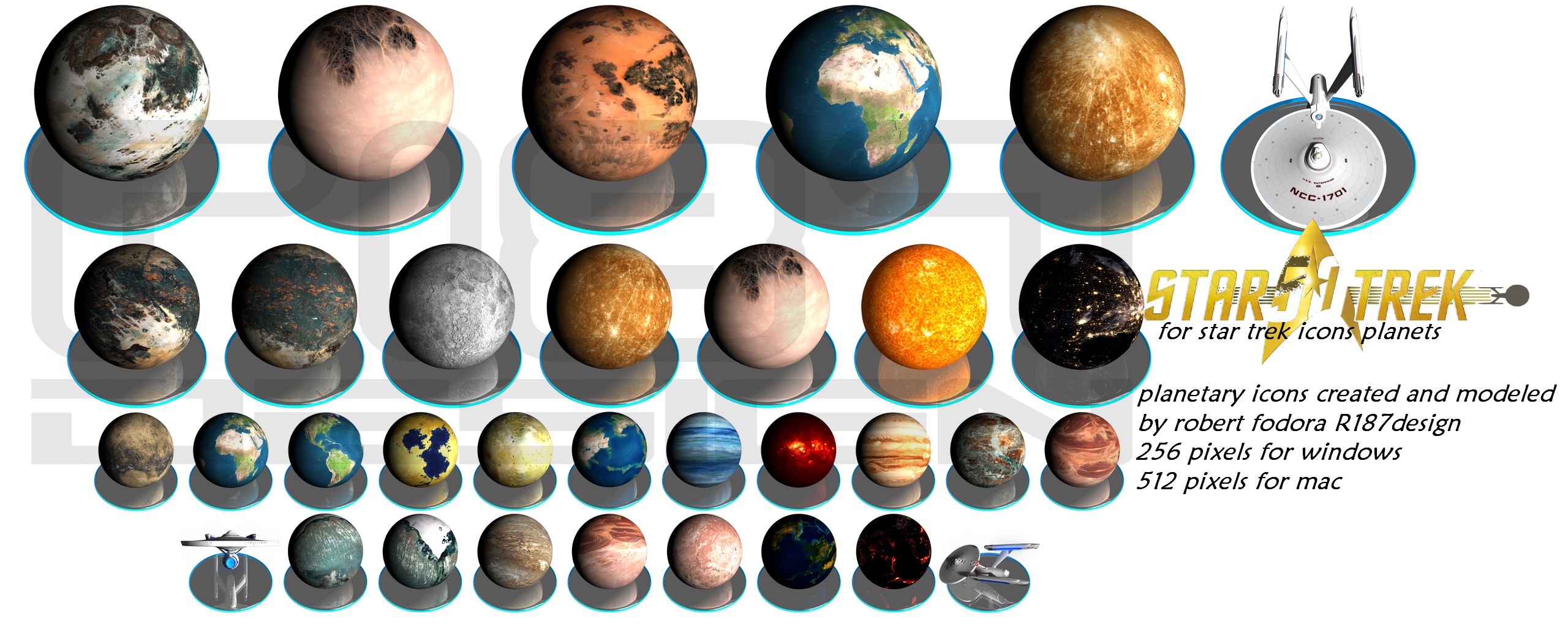 Planets Star Trek Mac Icons by r187design on DeviantArt