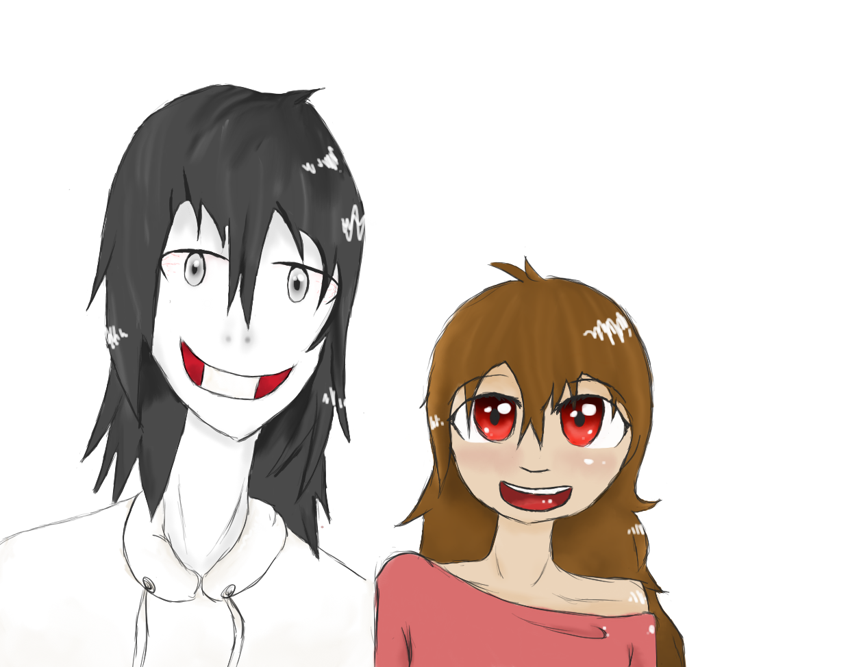 Jeff the Killer and Lazari by cattySUP on DeviantArt