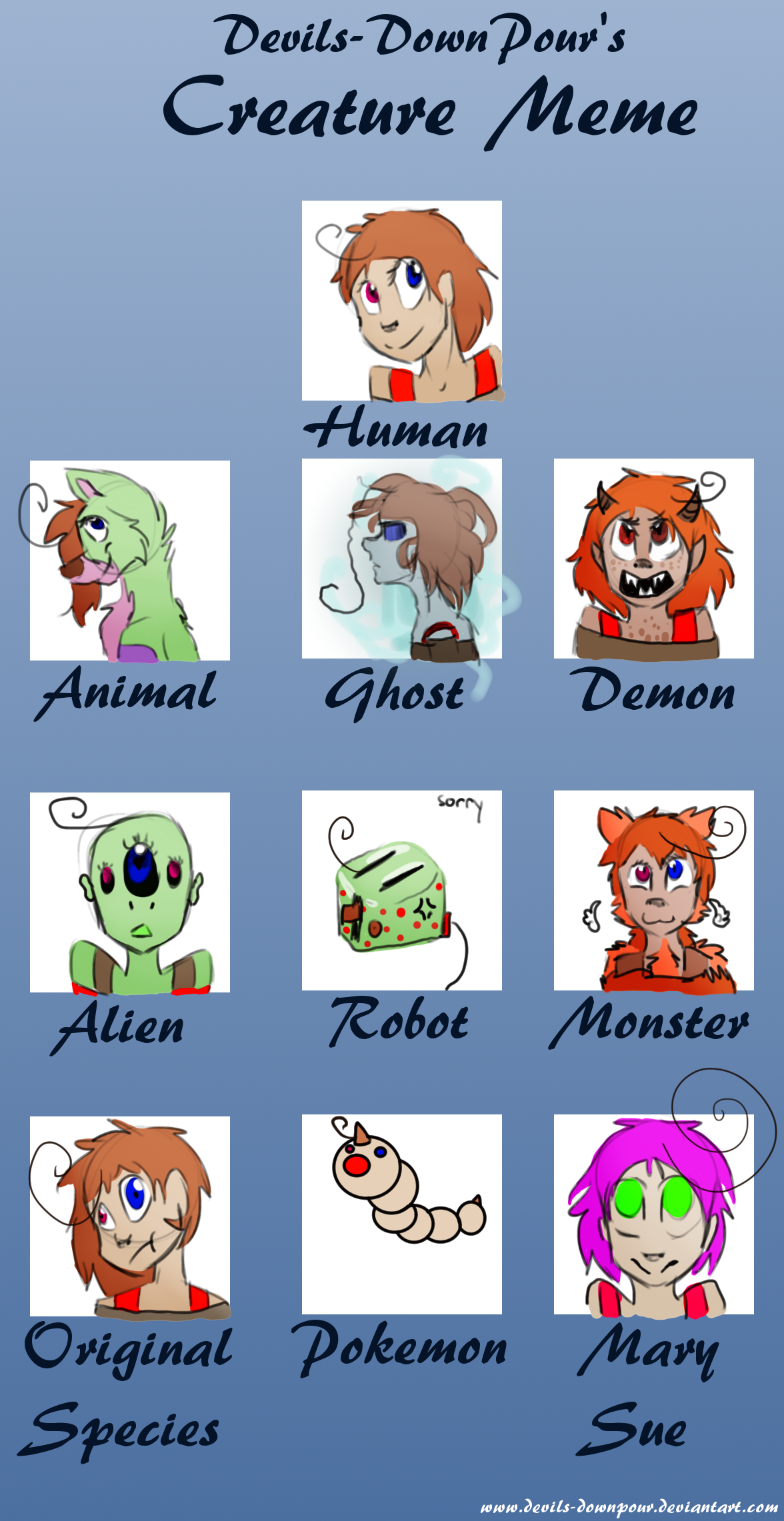 Creature meme by cattySUP on DeviantArt