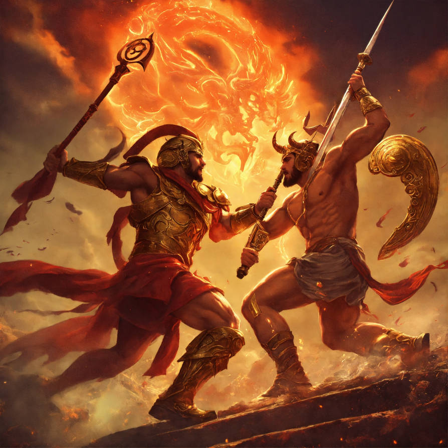Greek gods fighting by witopia on DeviantArt