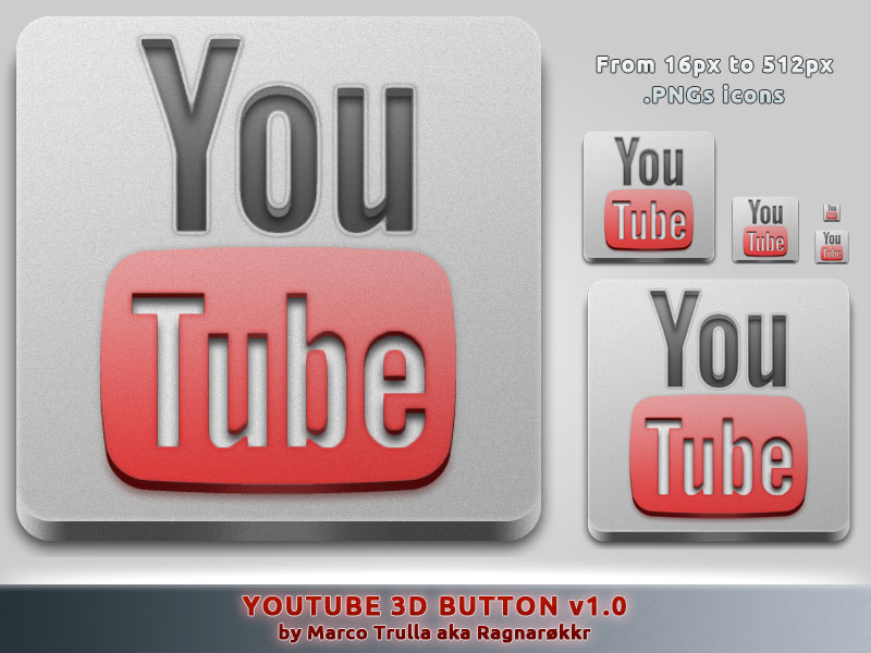 YouTube 3D Button v1.0 by Ragnarokkr79 on DeviantArt