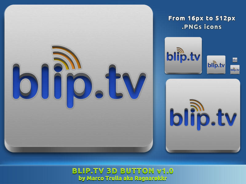 Blip.tv 3D Button v1.0 by Ragnarokkr79 on DeviantArt