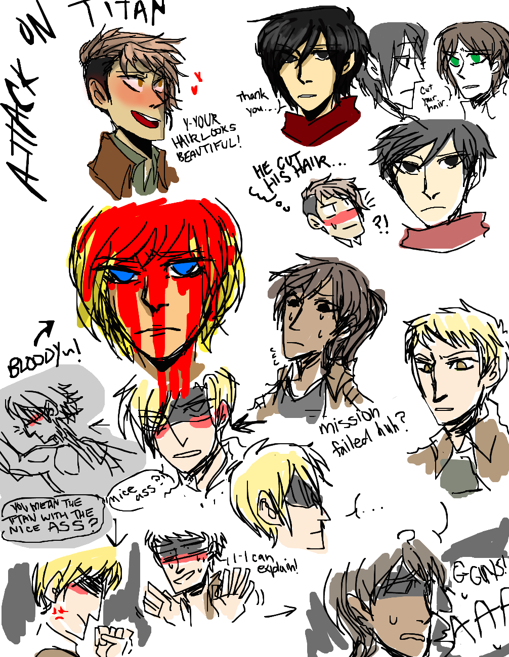 attack on titan GENDERBEND by poisodon on DeviantArt