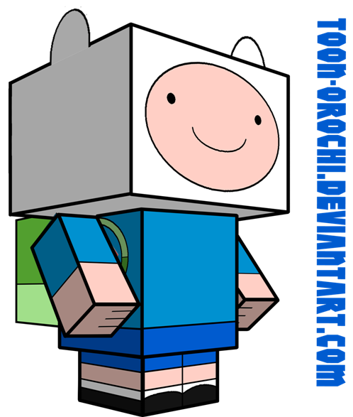 Finn the human cubeecraft by Toon-Orochi on DeviantArt
