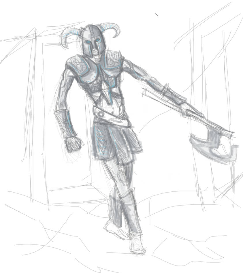Skyrim Draugr quick sketch by artik300 on DeviantArt