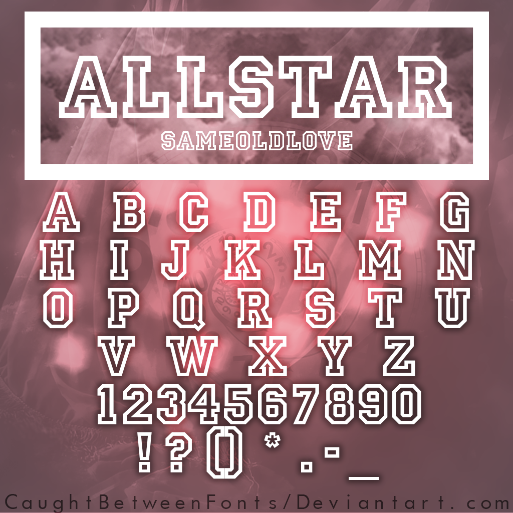 Allstar - Font by CaughtBetweenFonts on DeviantArt