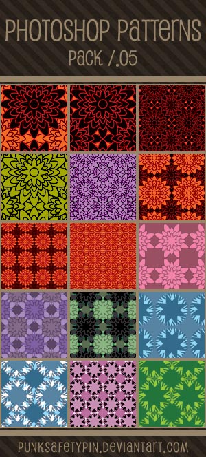 Photoshop Patterns - Pack 05 by punksafetypin on DeviantArt