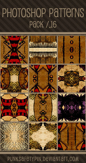 Photoshop Patterns - Pack 16 by punksafetypin on DeviantArt