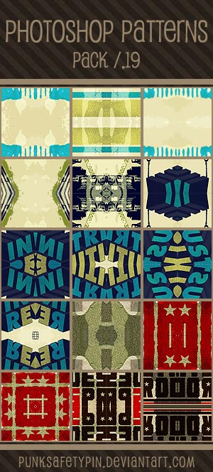 Photoshop Patterns - Pack 19 by punksafetypin on DeviantArt