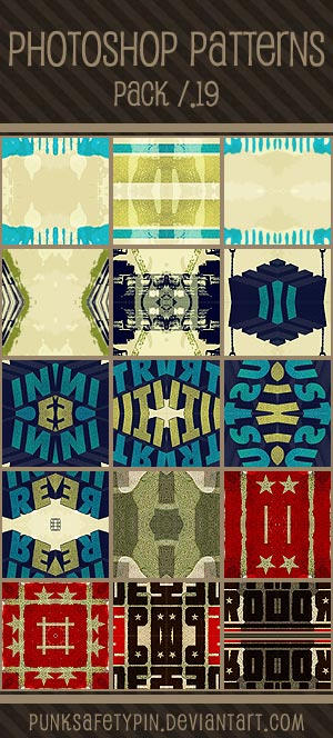 Photoshop Patterns - Pack 19 by punksafetypin on DeviantArt