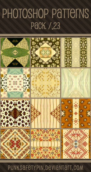 Photoshop Patterns - Pack 23 by punksafetypin on DeviantArt