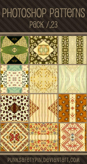 Photoshop Patterns - Pack 23 by punksafetypin on DeviantArt