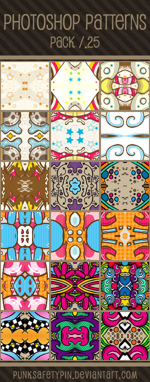 Photoshop Patterns - Pack 25 by punksafetypin on DeviantArt