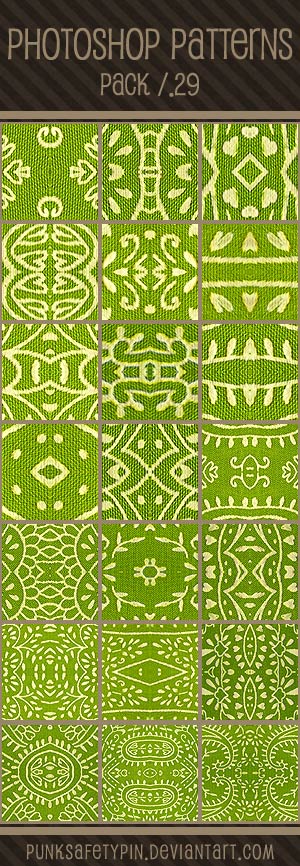 Photoshop Patterns - Pack 29 by punksafetypin on DeviantArt