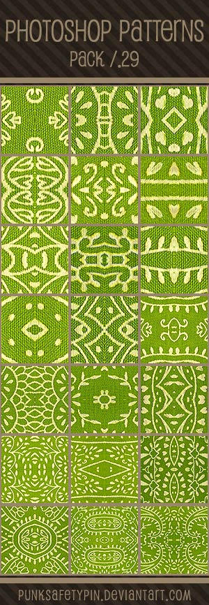 Photoshop Patterns - Pack 29 by punksafetypin on DeviantArt