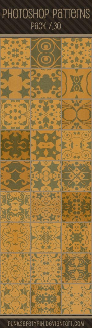 Photoshop Patterns - Pack 30 by punksafetypin on DeviantArt