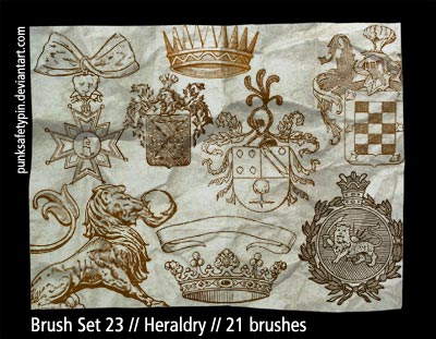 Brush Set 23 - Heraldry by punksafetypin on DeviantArt