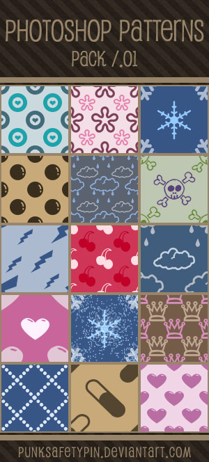 Photoshop Patterns - Pack 01 by punksafetypin on DeviantArt
