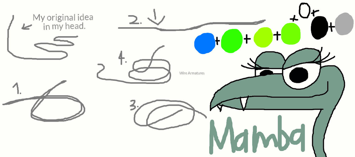 My ideas for the clay Mamba sculpture by BluShneki522 on DeviantArt