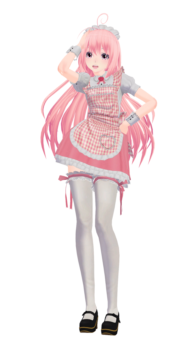 Pink Maid MMD ( DOWNLOAD ) by lukevuitton on DeviantArt