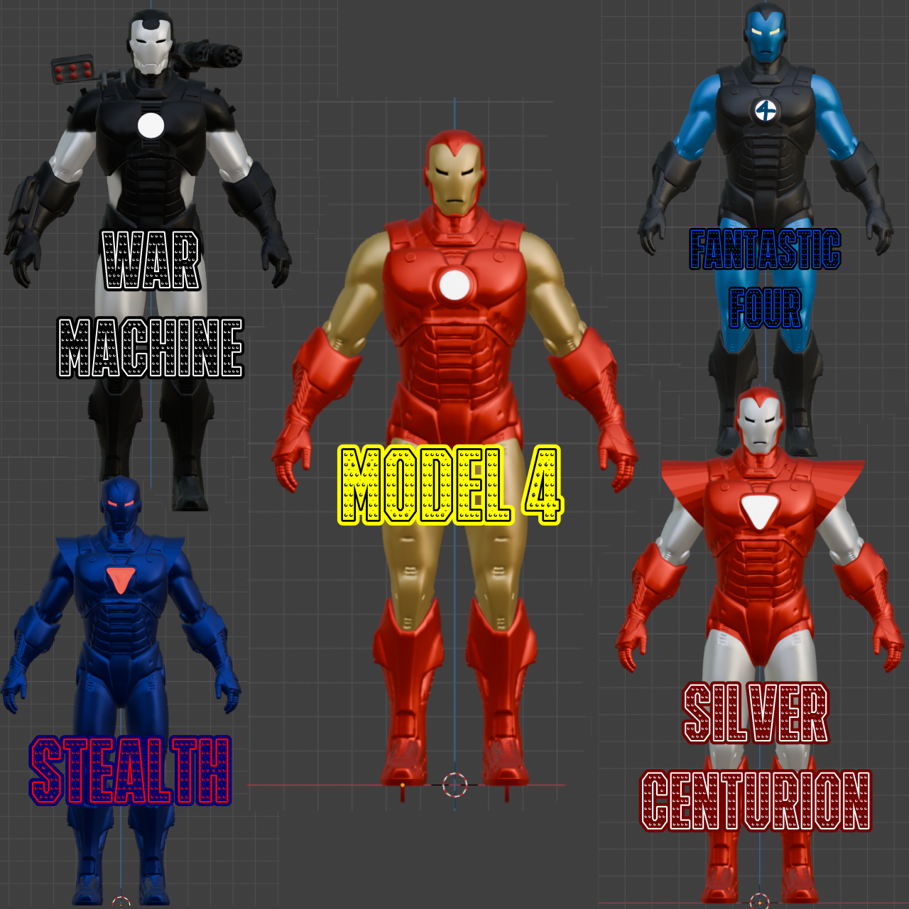 Classic Iron Man Pack (FBX and Blend Downloads) by JTIron625 on DeviantArt