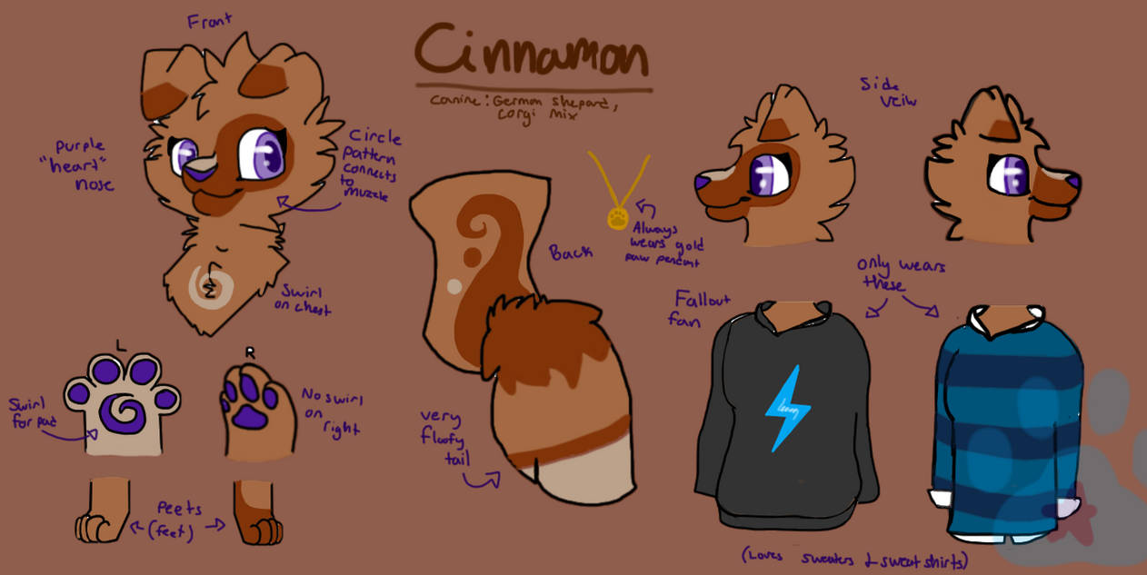 Cinnamon Ref sheet by CinnamonToastCoffee on DeviantArt