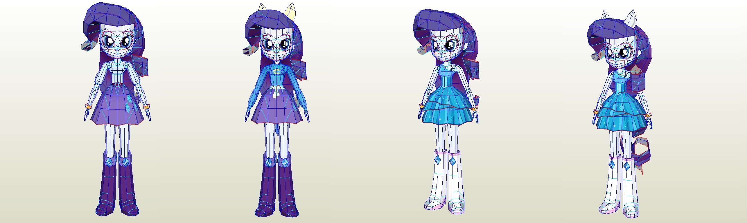 MLP Gameloft EG Rarity Pack by PapercraftKing on DeviantArt