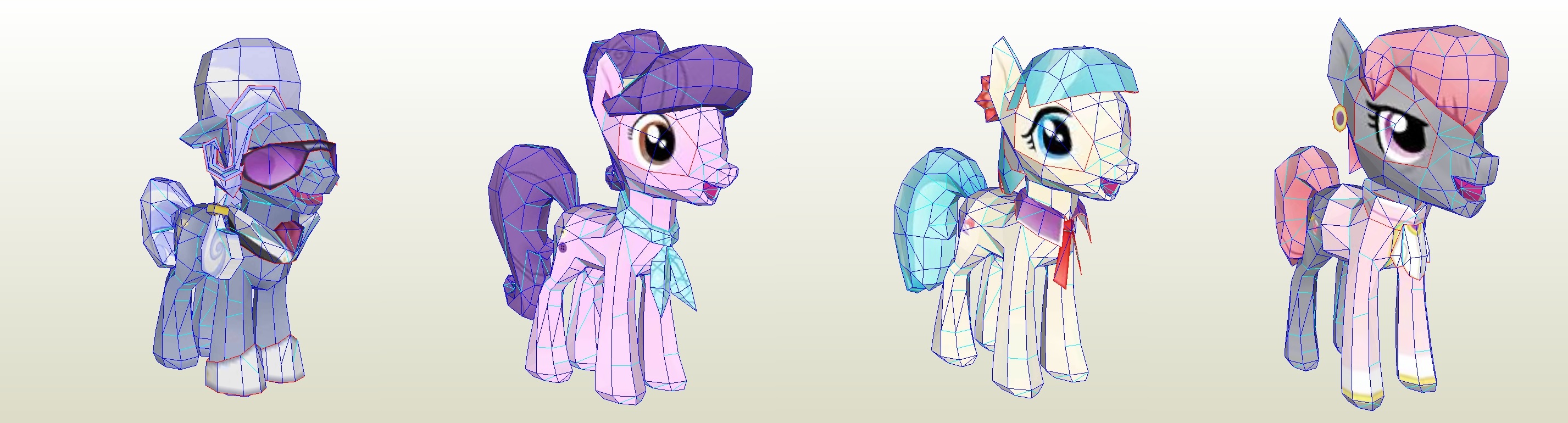 MLP Gameloft Android Fashionistas by PapercraftKing on DeviantArt